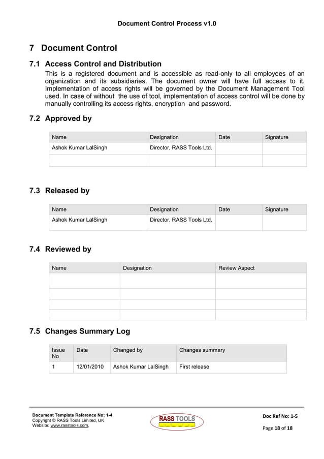 Documents Control Process | PDF | Desktop Publishing | Computer Software and Applications