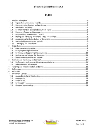 Documents Control Process | PDF