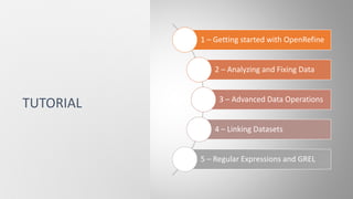 OpenRefine Class Tutorial | PPTX
