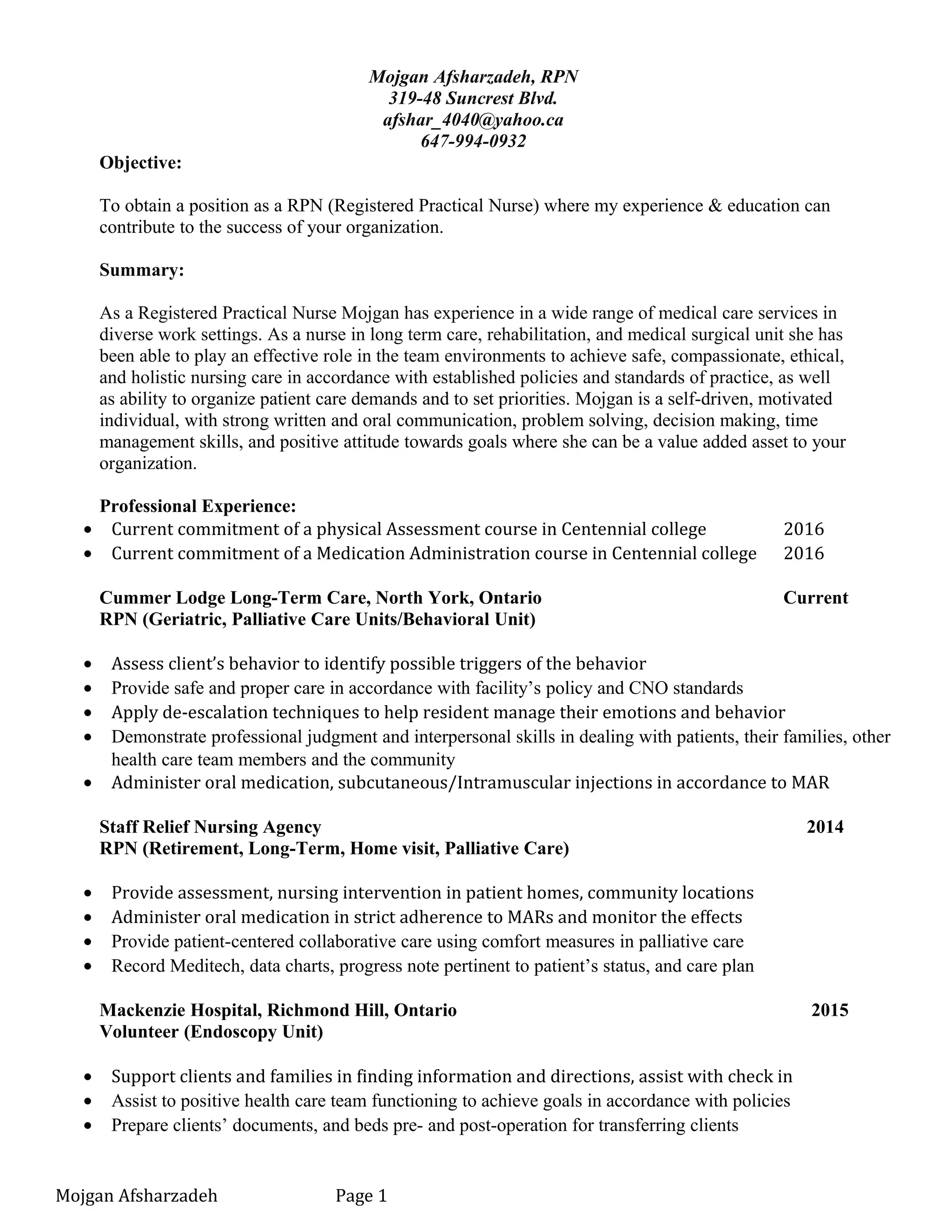 Resume Aug 2016 | PDF