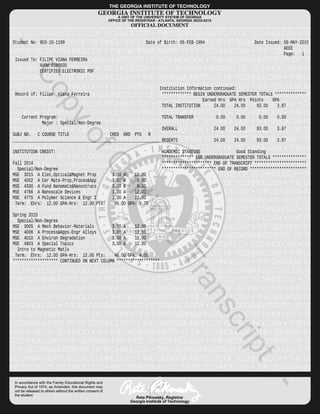 Histórico Georgia Tech (Cópia) | PDF