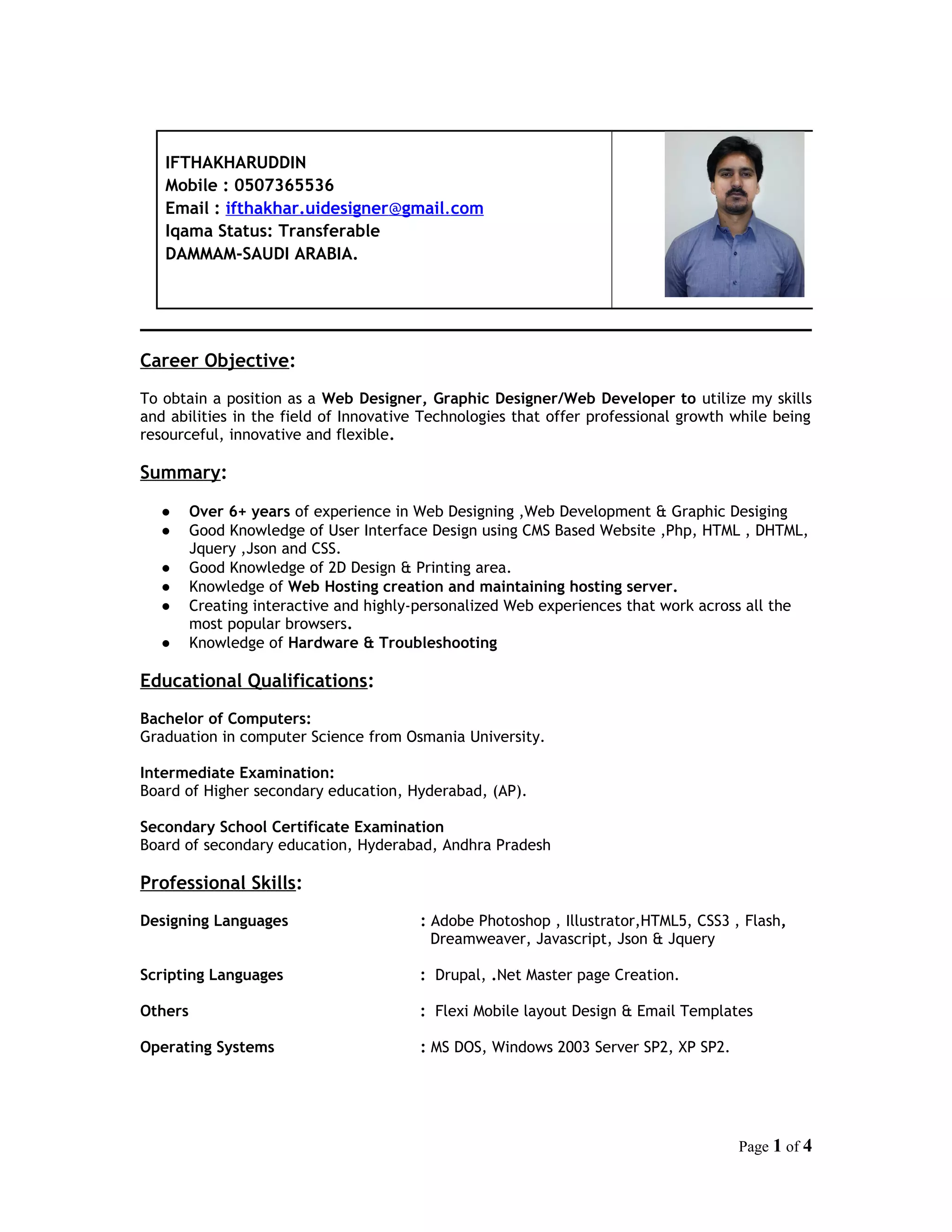 Ifthakhar_Resume | DOC