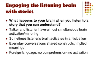 Storytellling in Schools ARTs i July 2013 | PPT