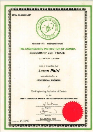 EIZ, ERB Certificates | PDF