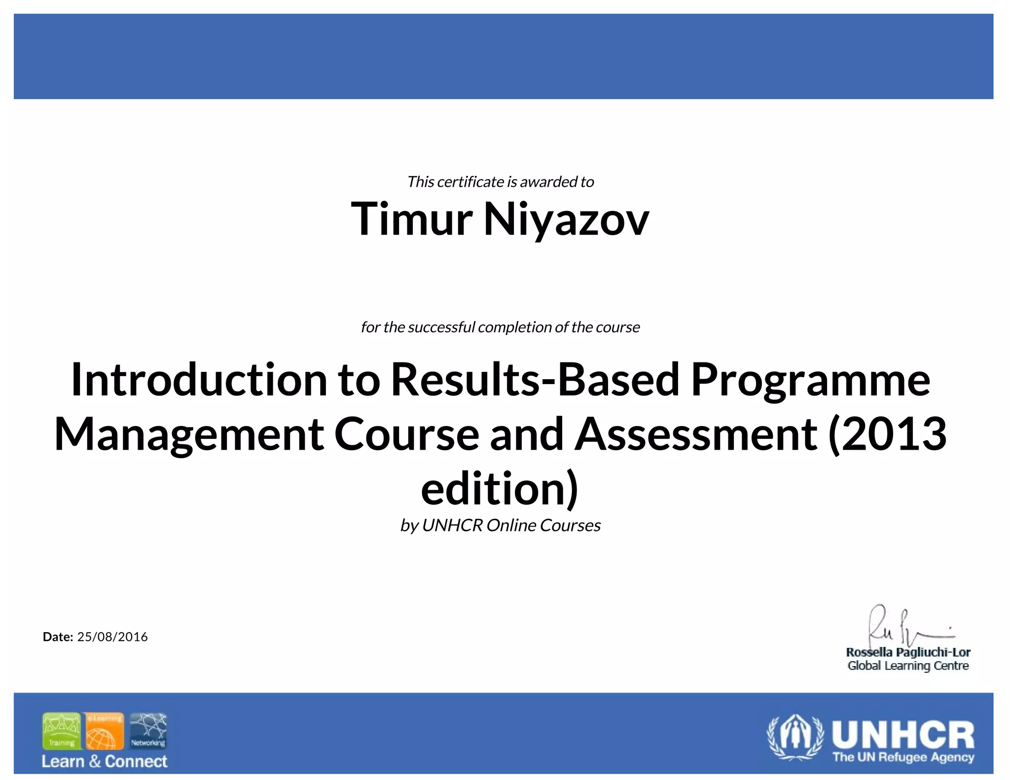 Results-Based Programme Management | PDF