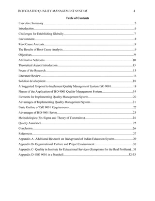 IMPLEMENT QUALITY MANAGEMENT SYSTEM RESEARCH PAPER | PDF