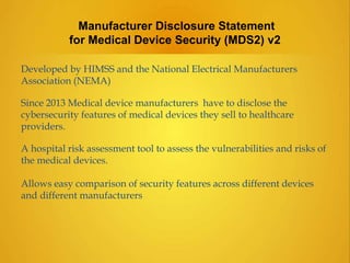 THE FDA and Medical Device Cybersecurity Guidance | PPTX