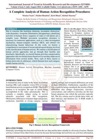 A Complete Analysis of Human Action Recognition Procedures | PDF