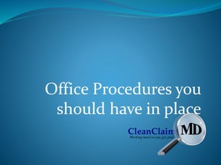 front office procedures | PPTX