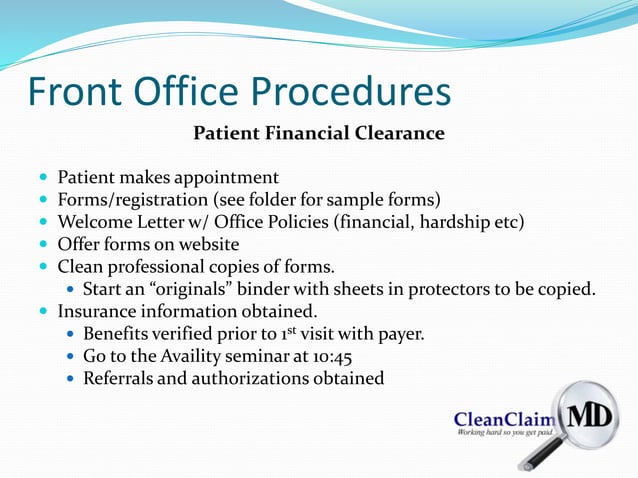 front office procedures | PPT