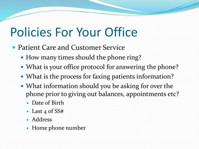 front office procedures | PPT