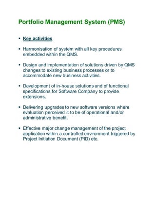 Darryl Poulton - Presentation - Project Portfolio Management | DOCX ...