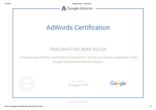 Google Partners - Certification | PPT