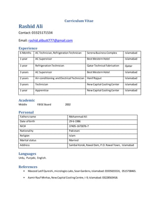 Rashid CV | DOCX