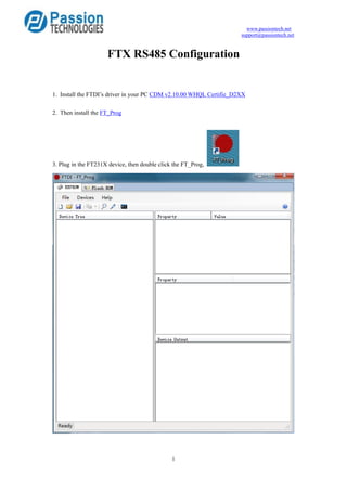 FT231X to rs485 config | PDF | Computing | Technology & Computing