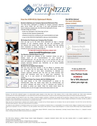 401k Optimizer Flyer | PDF