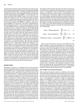 A Review- Pharmaceutical and Pharmacokinetic Aspect of Nanocrystalline Suspensions | PDF