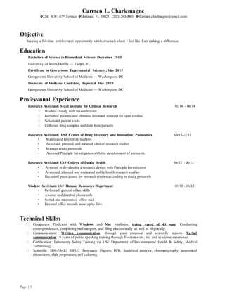 Carmen Charlemagne's Resume | DOCX