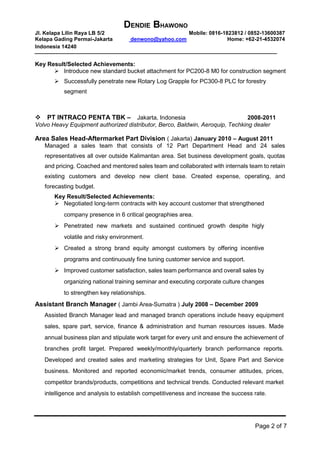 CV-Dendie Bhawono | PDF