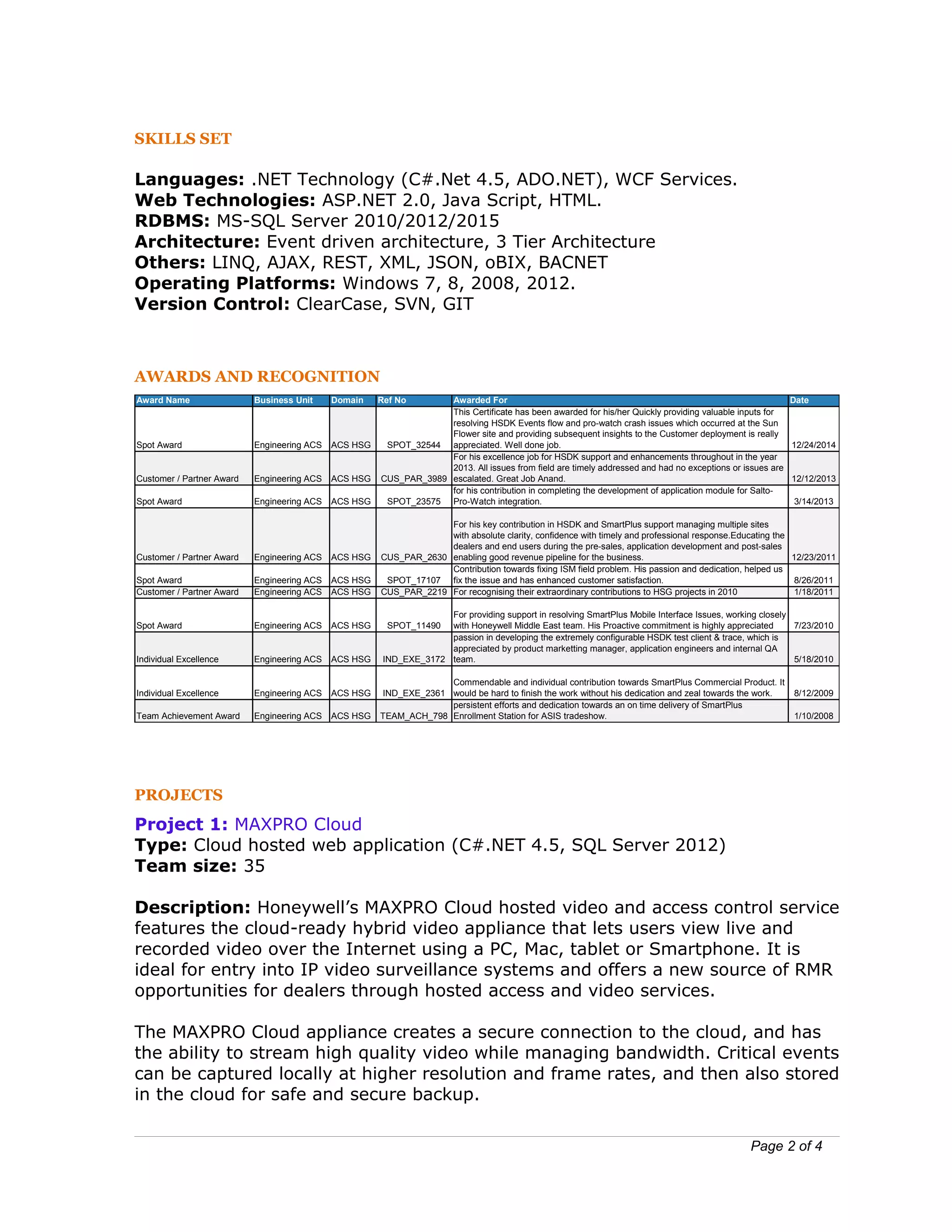 Anand_Honeywell_11yrs | PDF