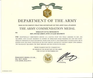 Battle Staff NCO ARCOM 2011 | PDF