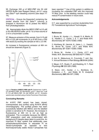 Hugh Thompson P3 Summer Placement report 2014 (1) | PDF | Chemistry | Science