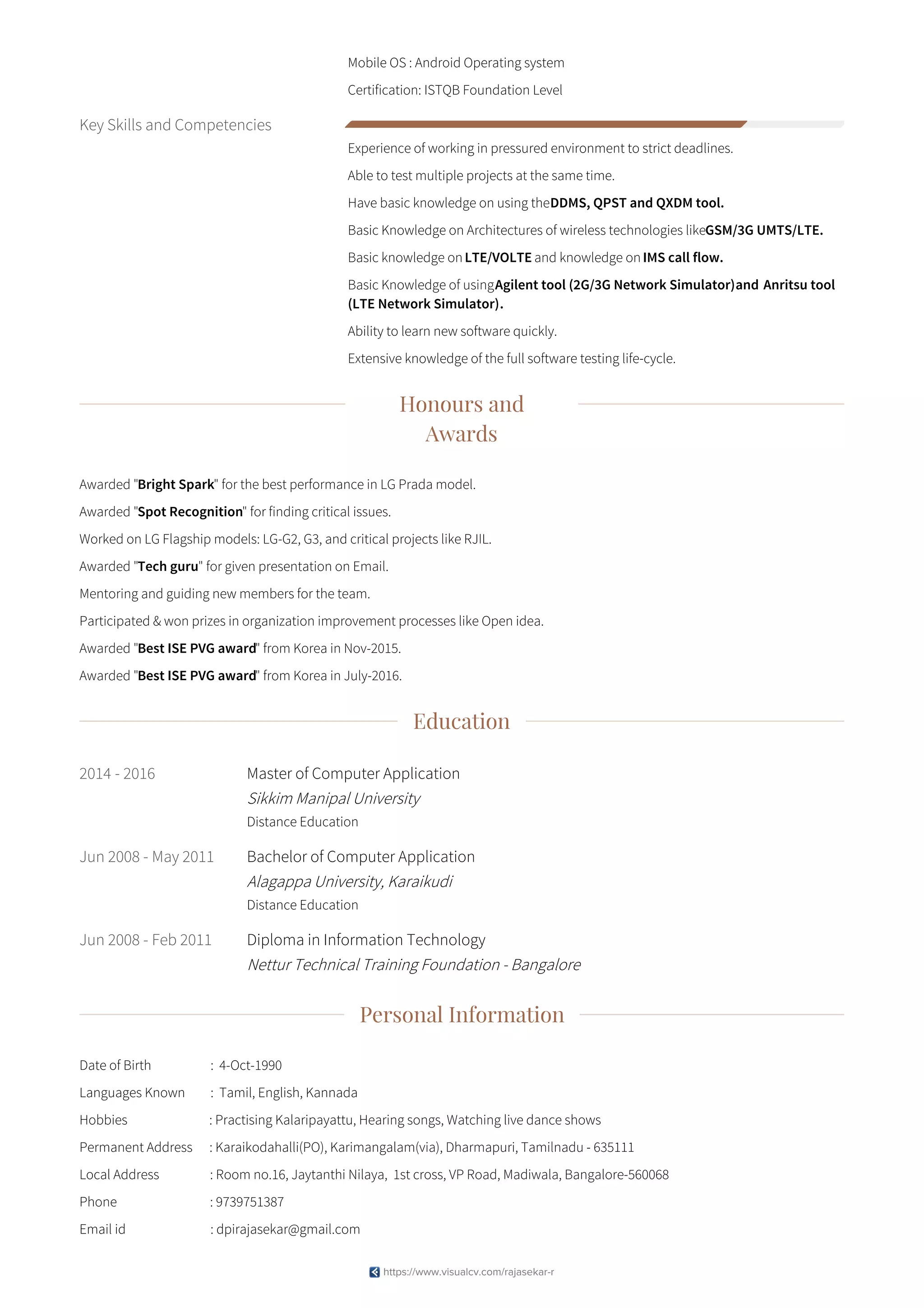 Rajasekar R_resume_Mobile Testing | PDF