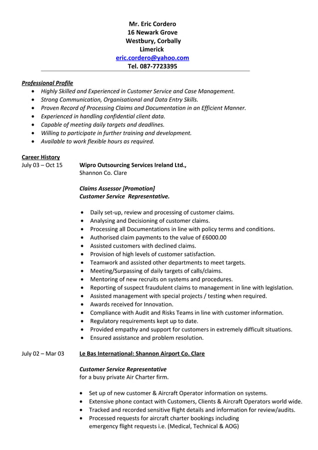 CV Eric Cordero | PDF