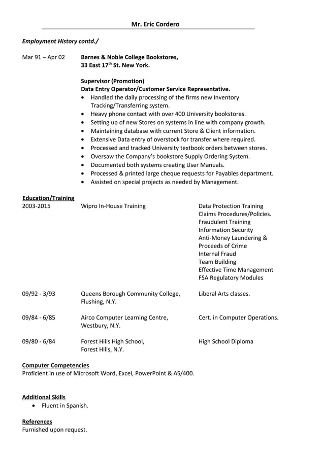 CV Eric Cordero | PDF