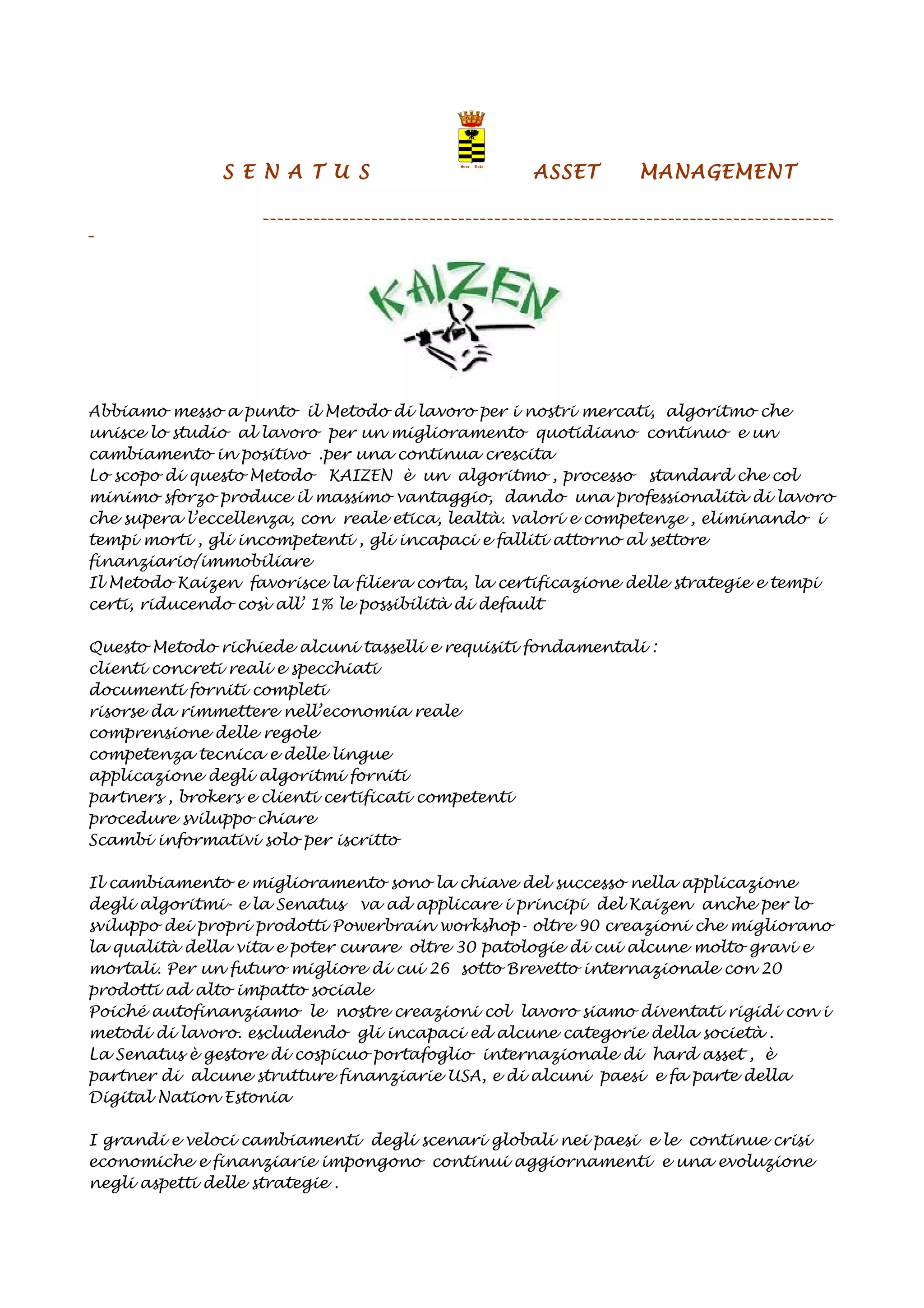 KAIZEN- metodo di lavoro | DOC