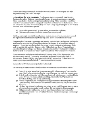 5 Suggestions to Building a More Successful Business | PDF