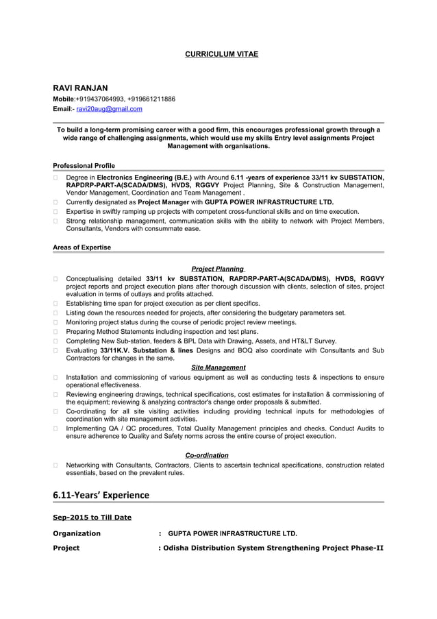 Ravi Ranjan_CV | PDF