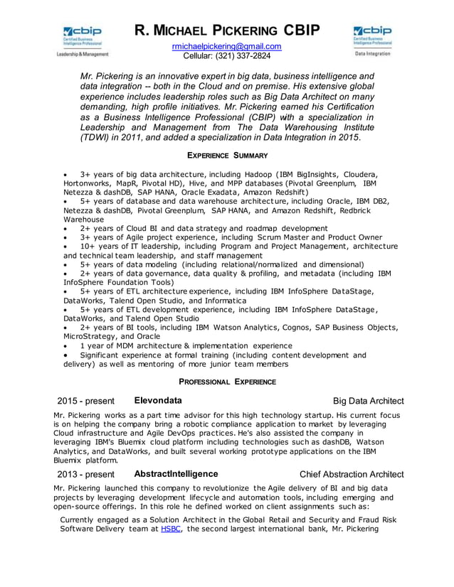 R Michael Pickering CBIP | PDF