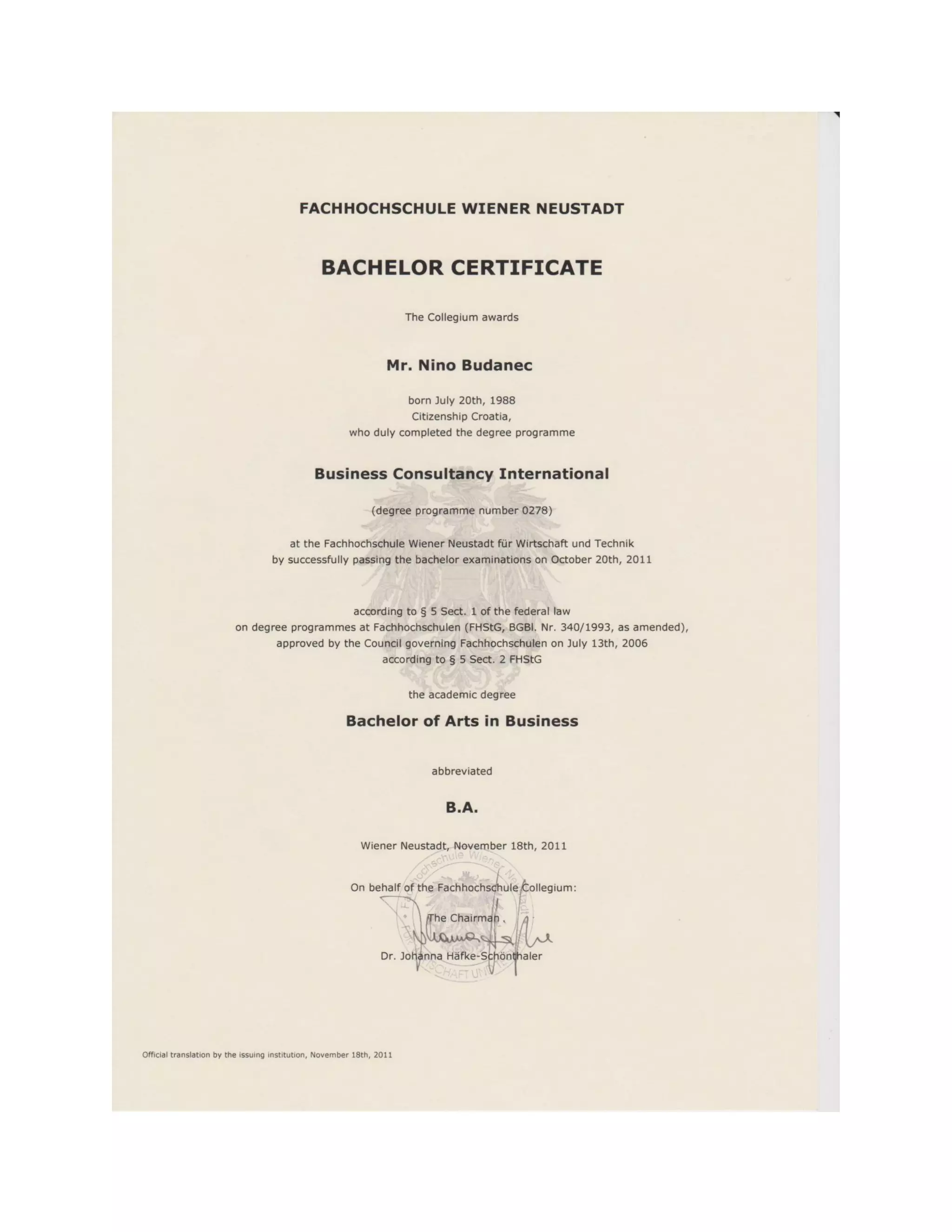 Nino dokumenti diploma BCI | PDF