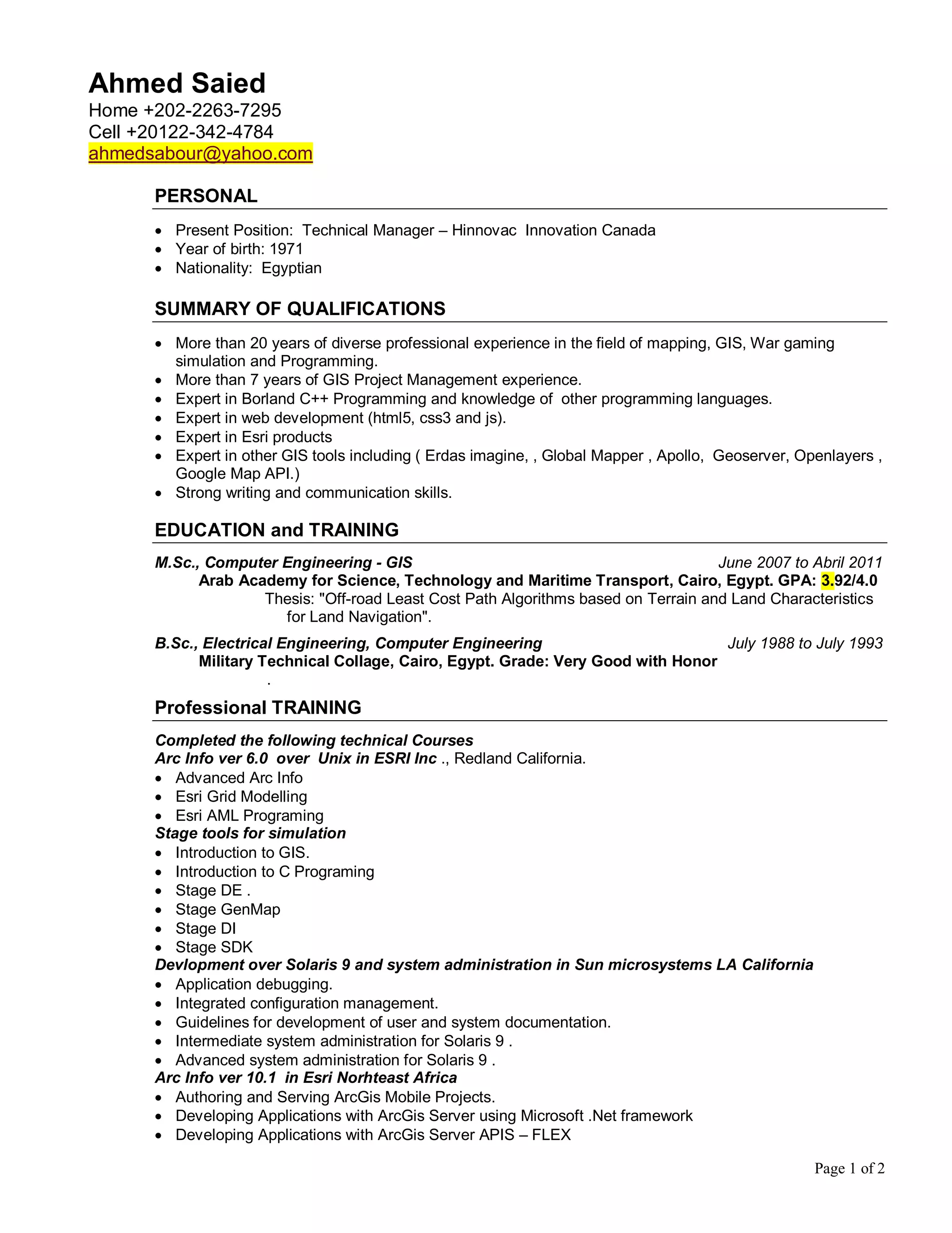 my_cv | PDF | Civil Engineering Industry | Industries