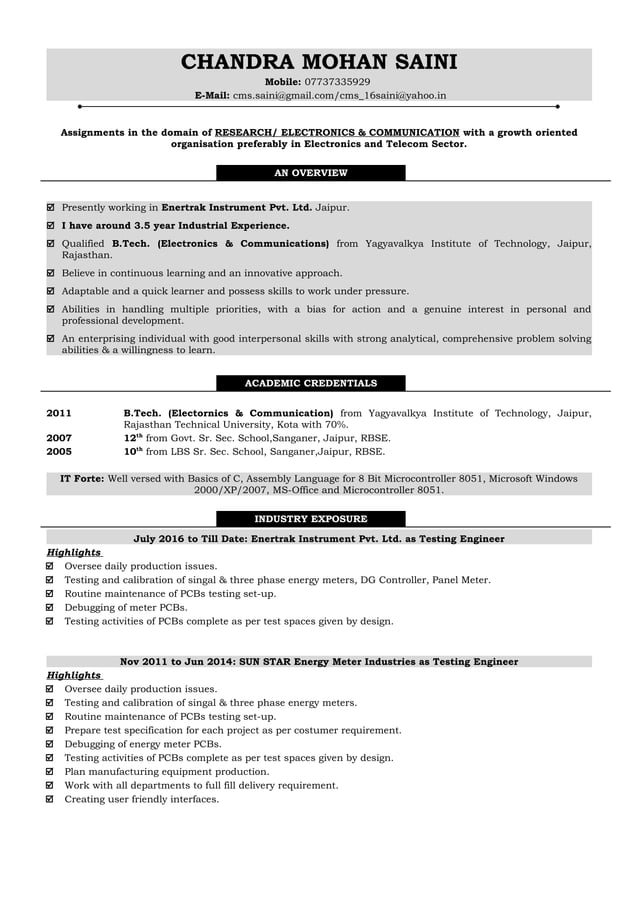 cms resume | PDF