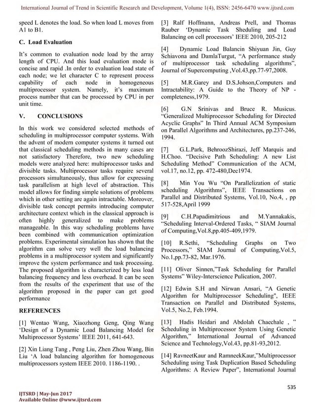 Problems In Task Scheduling In Multiprocessor System Pdf