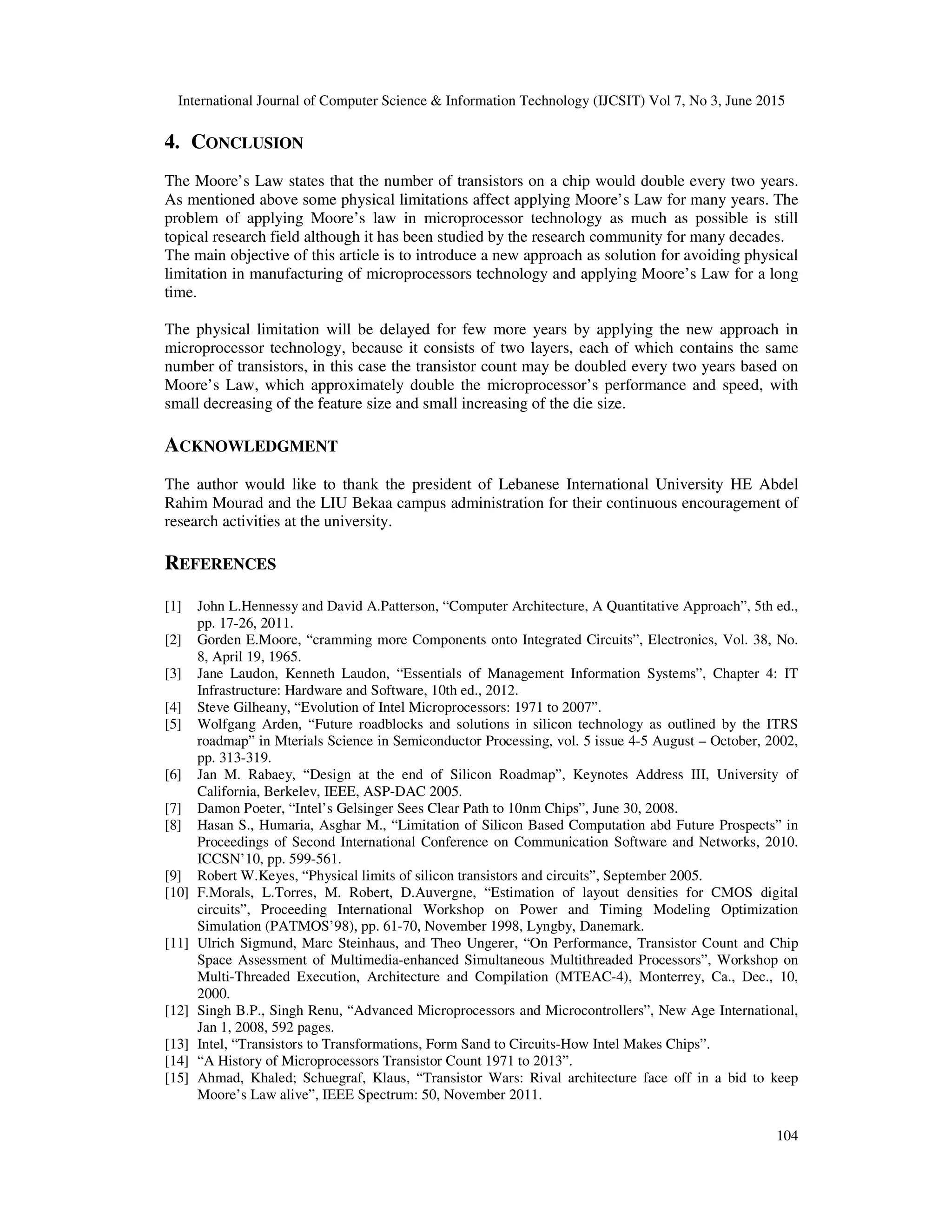 INCREASING THE TRANSISTOR COUNT BY CONSTRUCTING A TWO-LAYER CRYSTAL ...