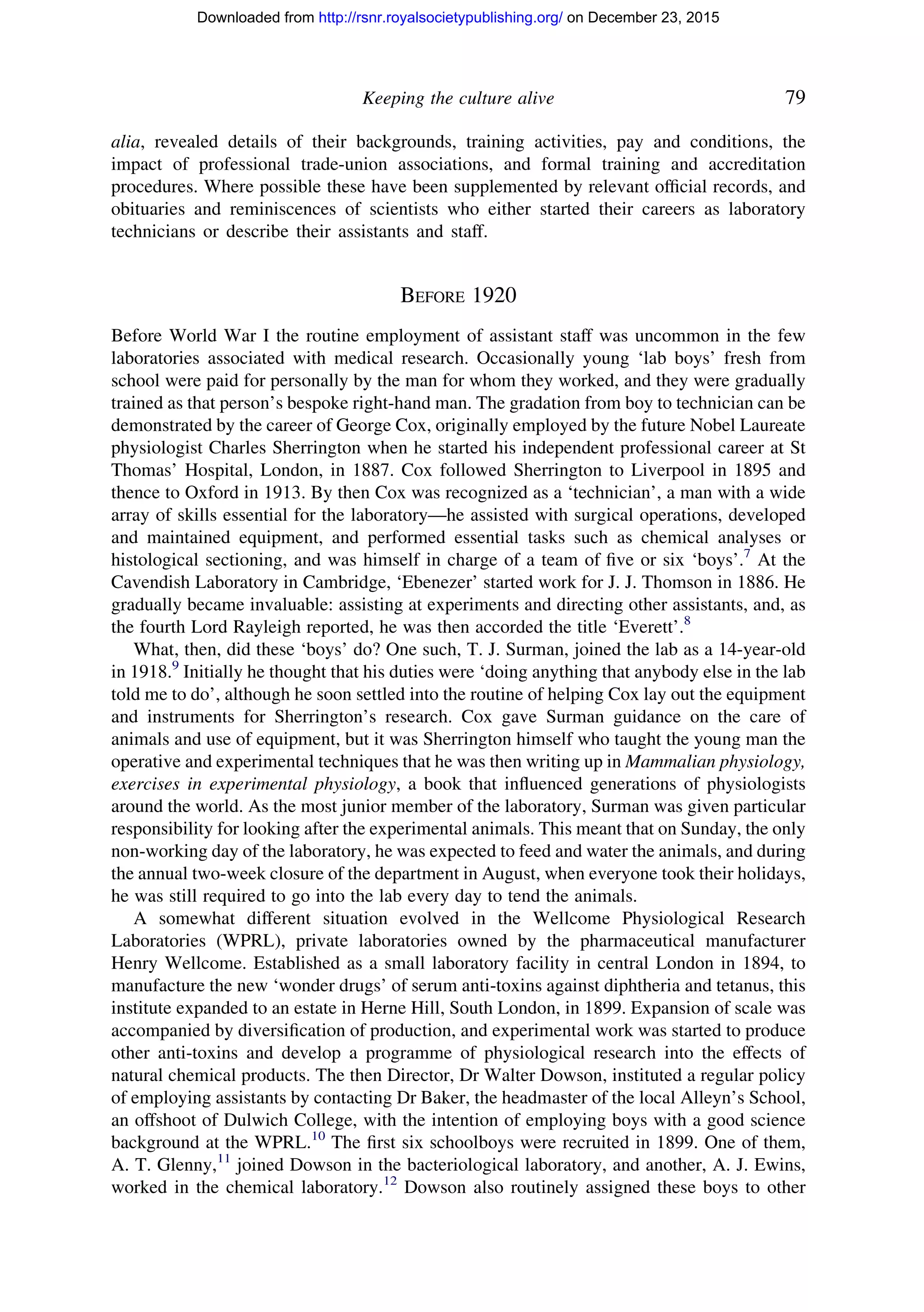 History of laboratory Technisicians | PDF