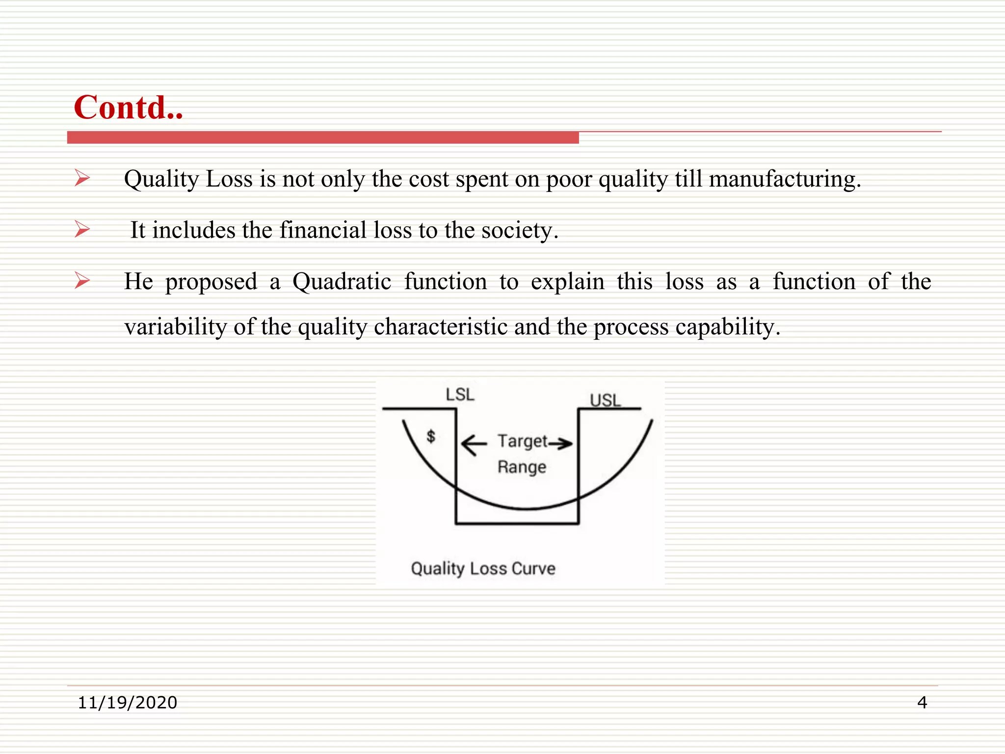 Taguchi’s Quality Loss Function in Total Quality Management | PDF