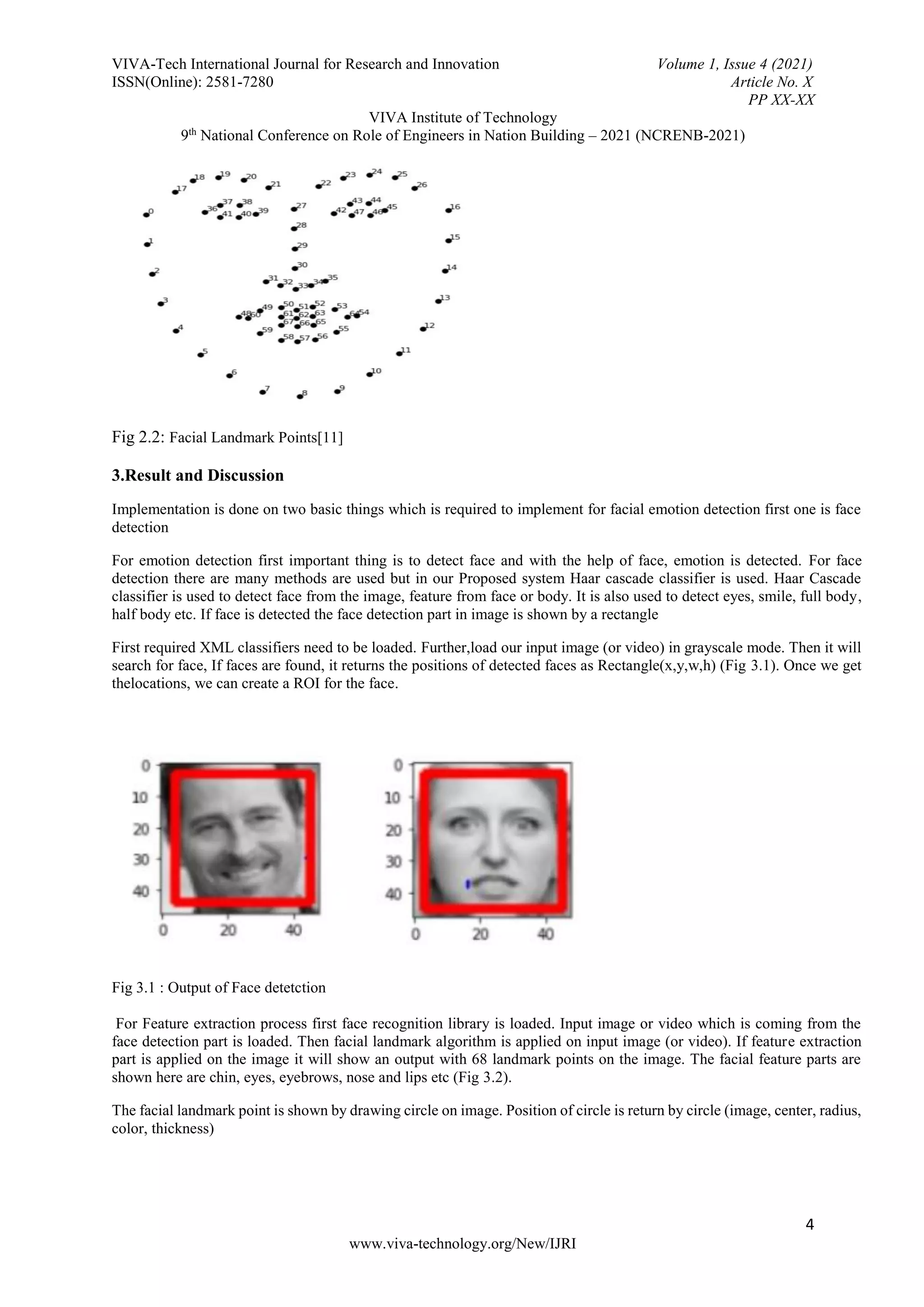 Face Detection And Feature Extraction For Facial Emotion Detection Pdf