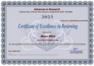 77. Advances in Research [2023] | PDF