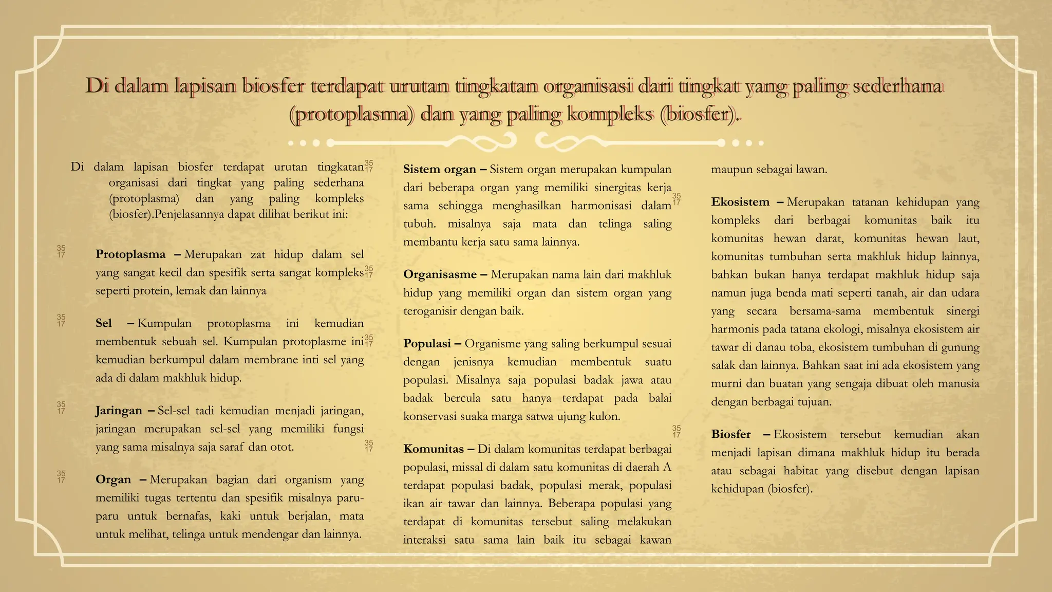 Biosfer : Pengertian, karakteristik, Faktir penyebab dan Fungsi | PPTX