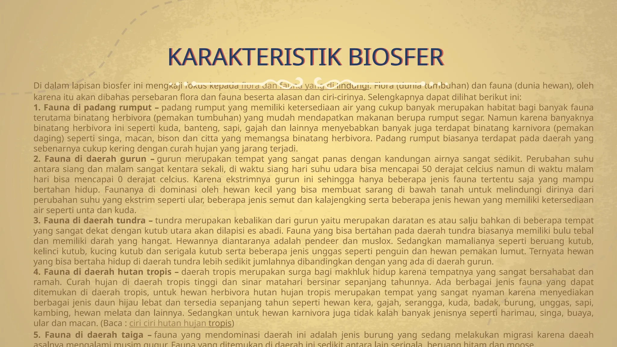 Biosfer : Pengertian, karakteristik, Faktir penyebab dan Fungsi | PPT