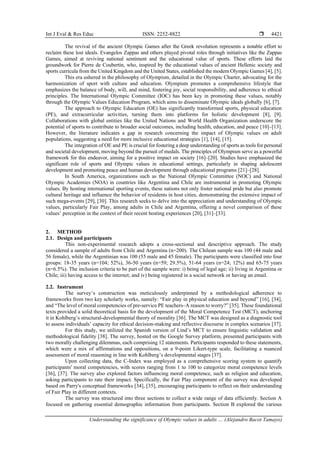Understanding the significance of Olympic values in adults of Chile and ...