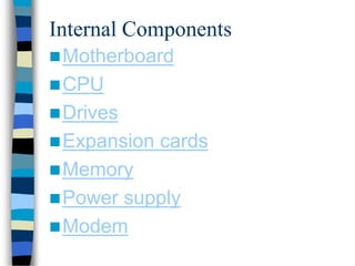 77 identify the parts of a computer | PPSX