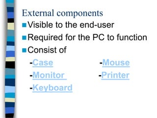 77 identify the parts of a computer | PPSX