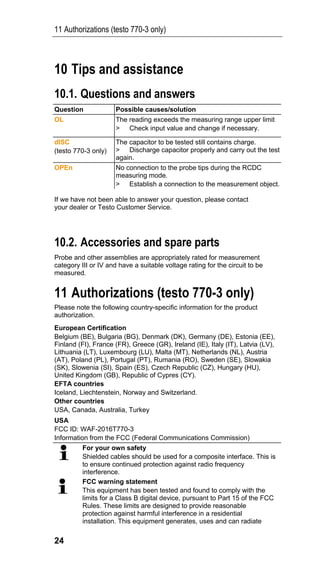 Hướng dẫn sử dụng Testo 770 | PDF