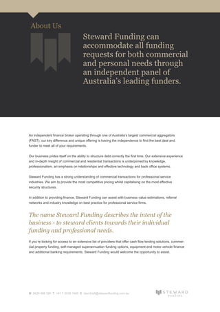 Steward Funding E Brochure | PDF