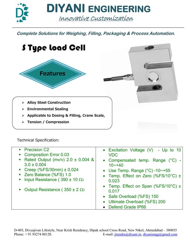 Diyani Loadcell S type | PDF
